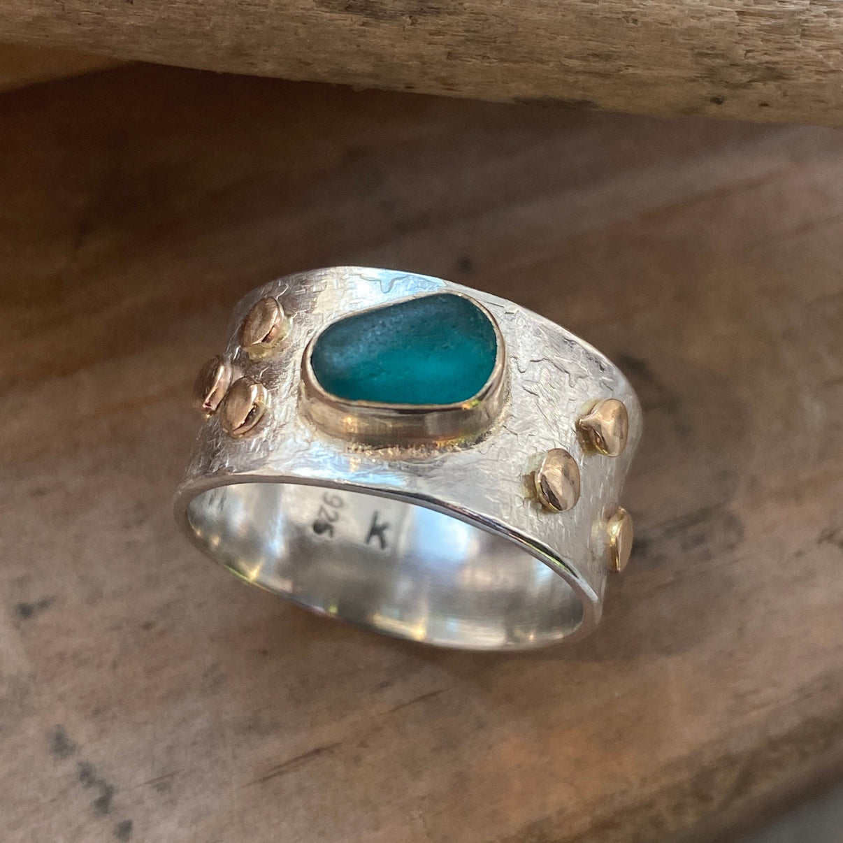 Sea Glass Ring | The Sea Glass Trio of Stacking Rings – Kate Samson Design