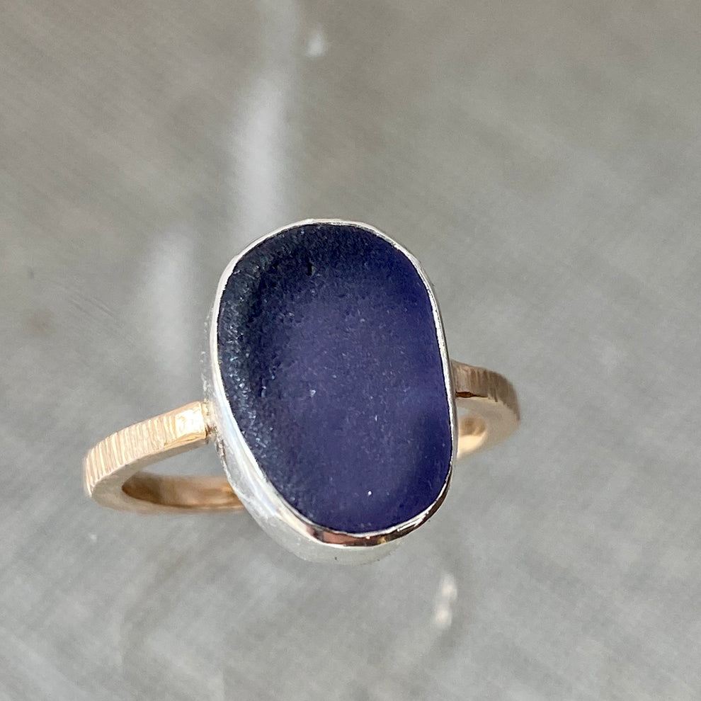 The Nebula Ring | Sea Glass Ring – Kate Samson Design